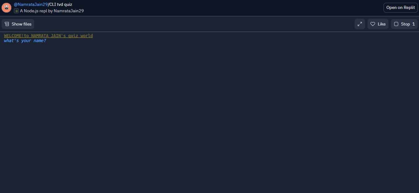 GitHub - Namrata-J/Project-2: Fandom CLI quiz app made using NodeJs