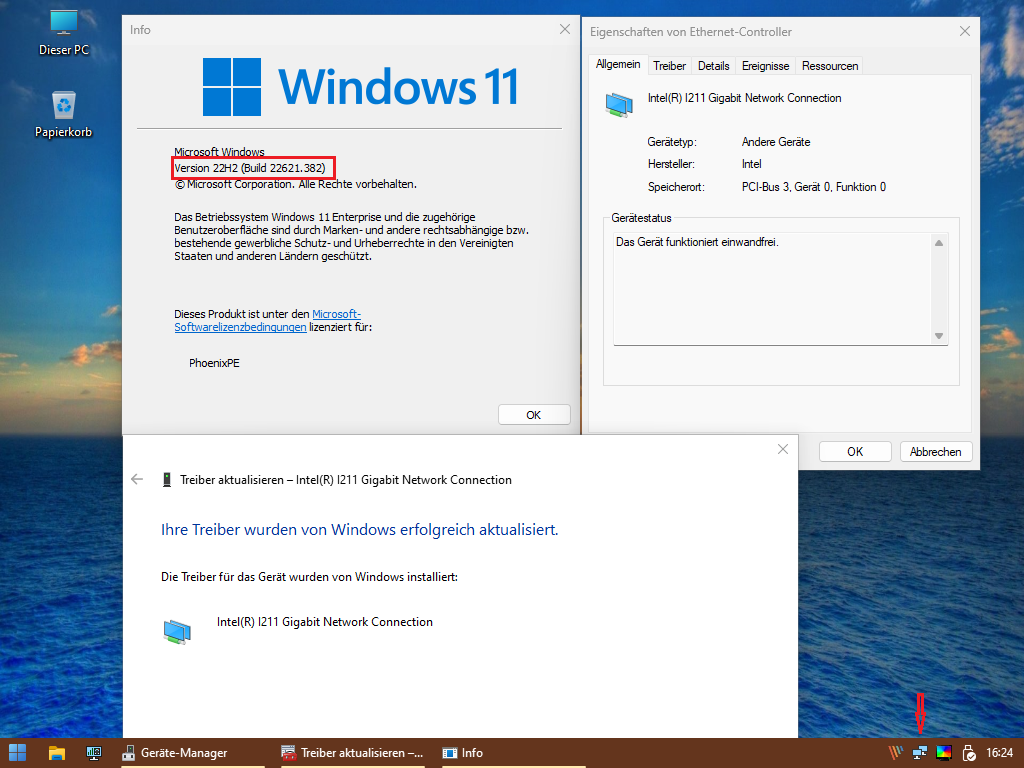 No network connection WIN11 22621.382/525 UEFI · Issue #23 · PhoenixPE ...