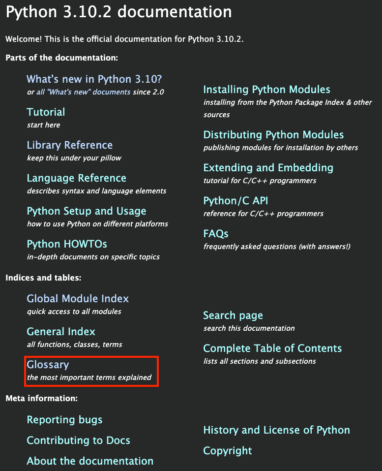 [ENH] Expand glossary and make it more visible · Issue #4639 · cython/cython · GitHub