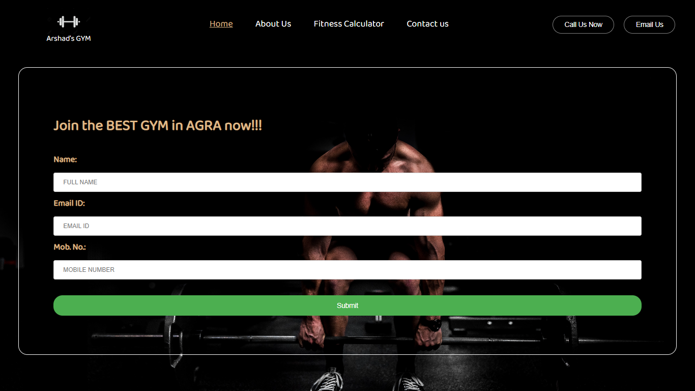 GitHub - The-Arshad-Khan/GYM-Landing-Page