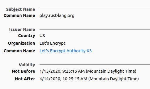 expired HTTPS certificate · Issue #594 · rust-lang/rust-playground · GitHub