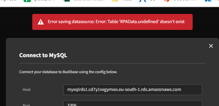 Getting error on connecting Mysql data source. · Issue #3327 · Budibase/budibase · GitHub