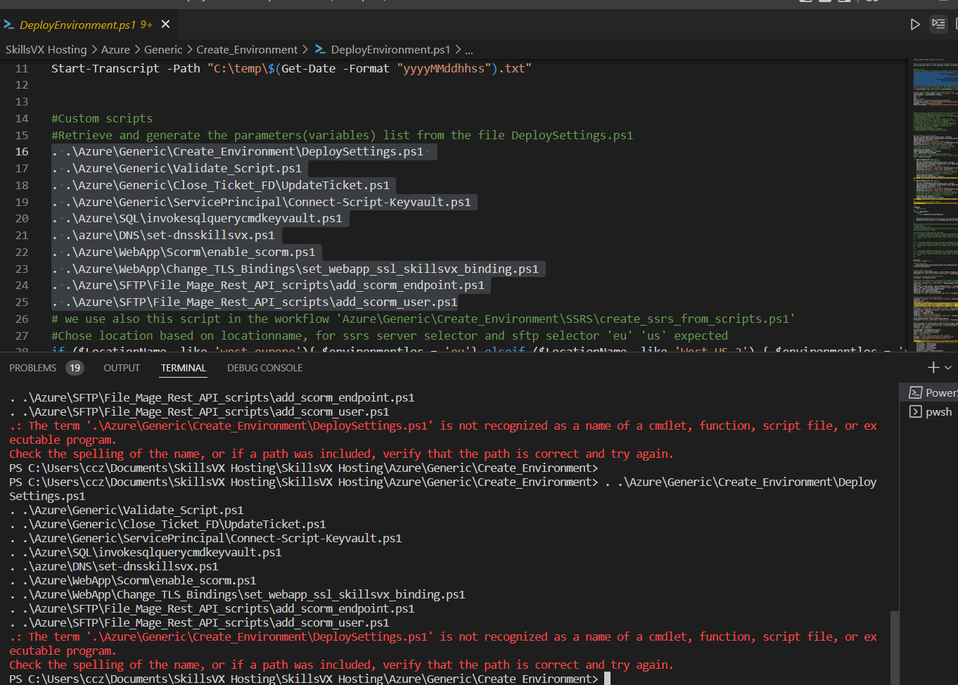Powershell dot sourcing error · Issue #148786 · microsoft/vscode · GitHub
