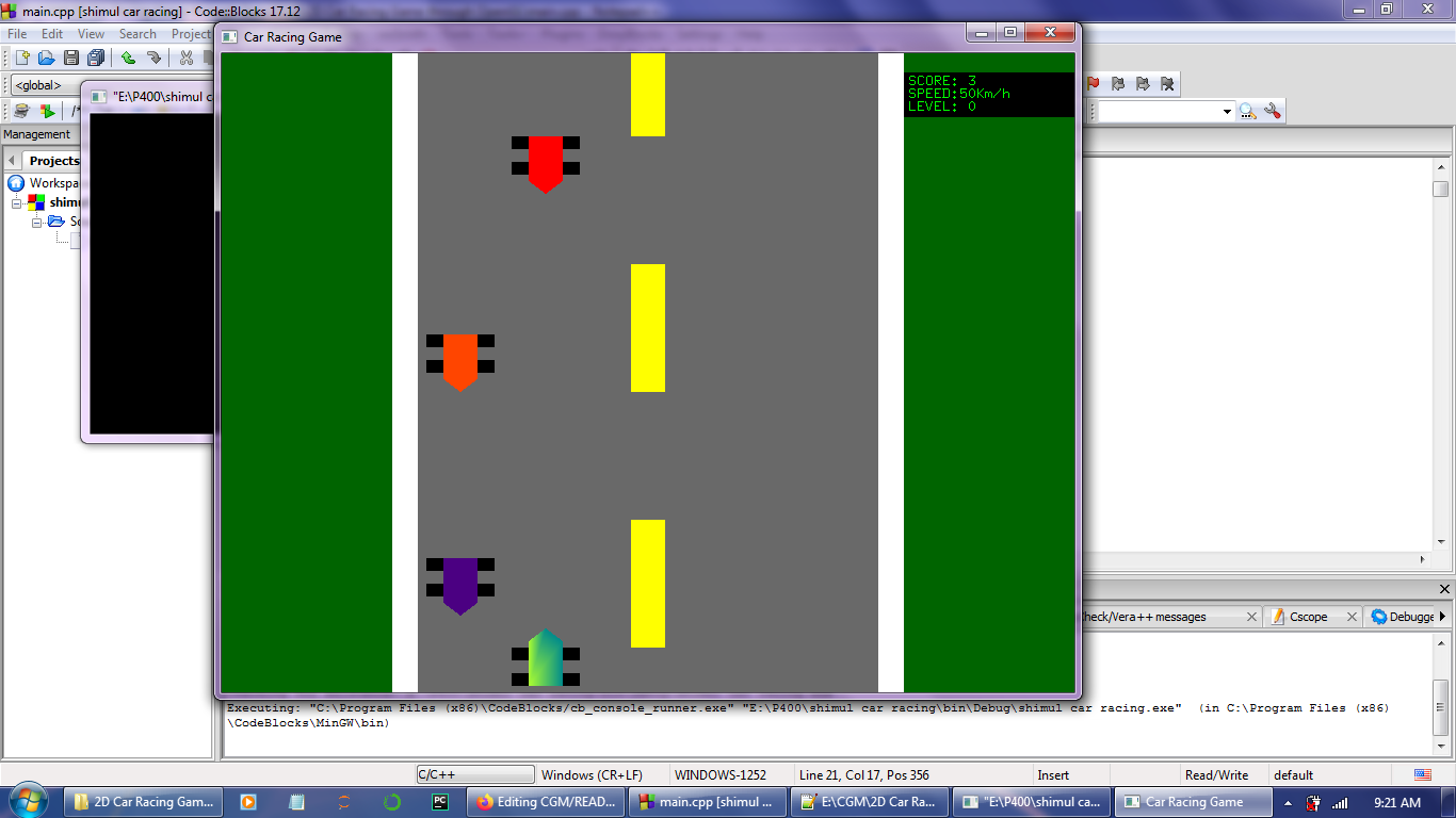 GitHub - Azizul98/CGMProject: 2D Car Racing Game