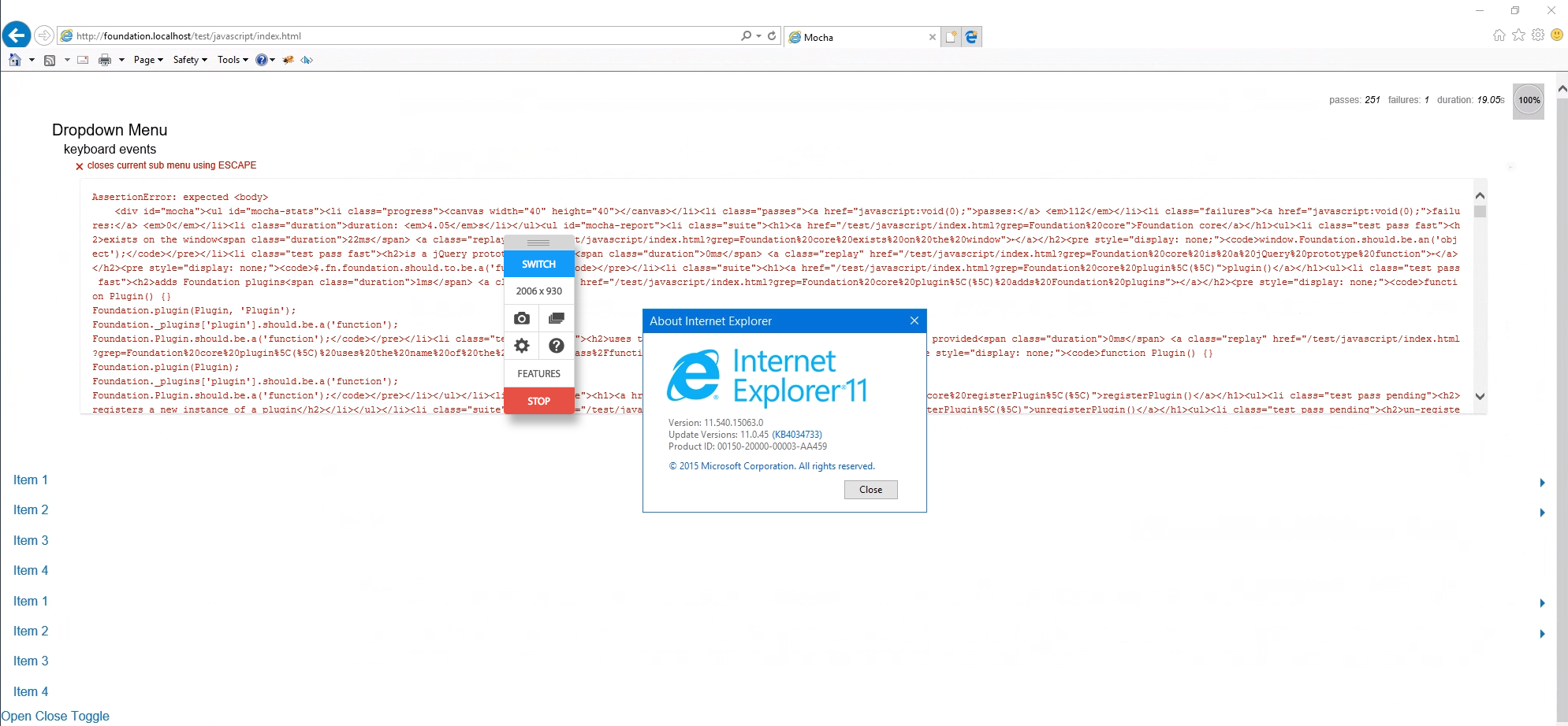 [Dropdown] tests: activeElement is the body in IE11 · Issue #11074 ...