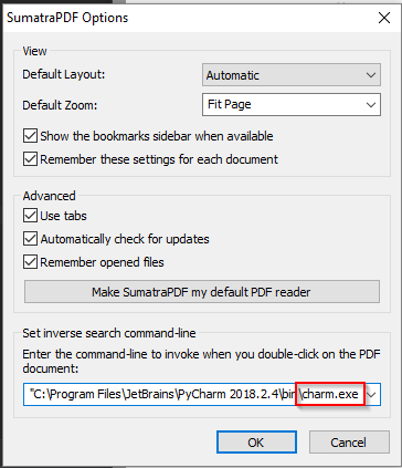In PyCharm, 'Configure Inverse Search' sets non-existent executable in SumatraPDF · Issue #759 ...