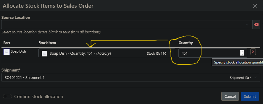 [BUG] Stock allocation quantity · Issue #2444 · inventree/InvenTree · GitHub