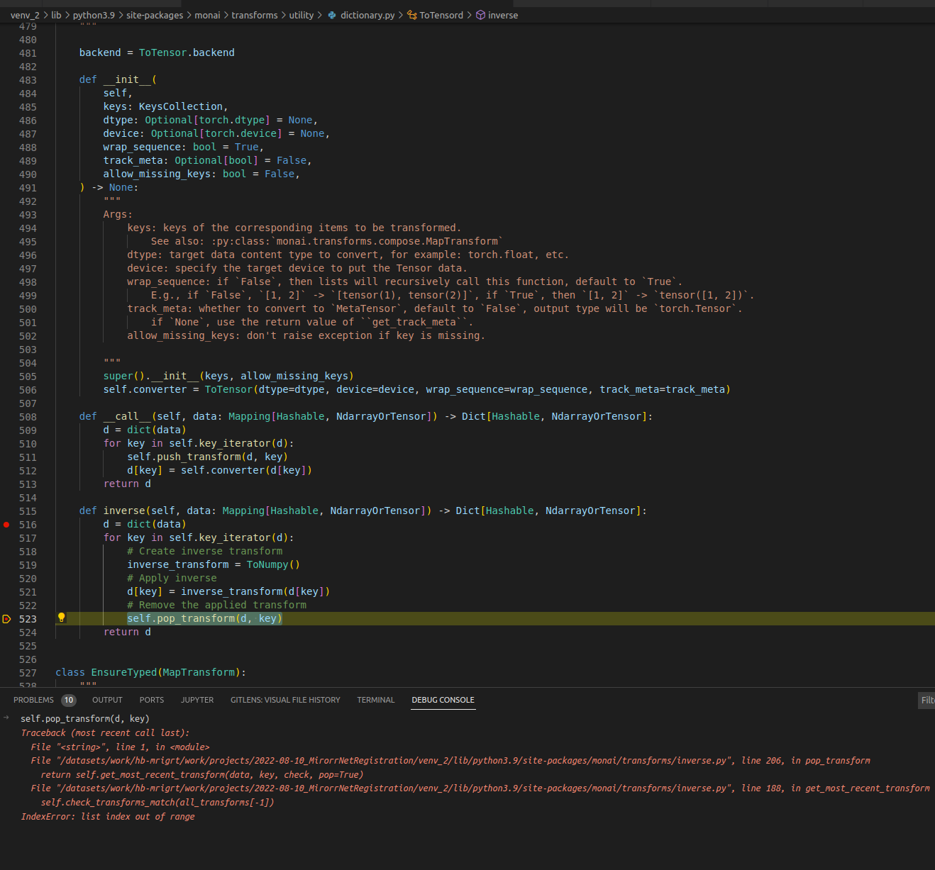 Unable to Perform Inverse Transform when ToTensord is applied · Issue #5004 · Project-MONAI ...