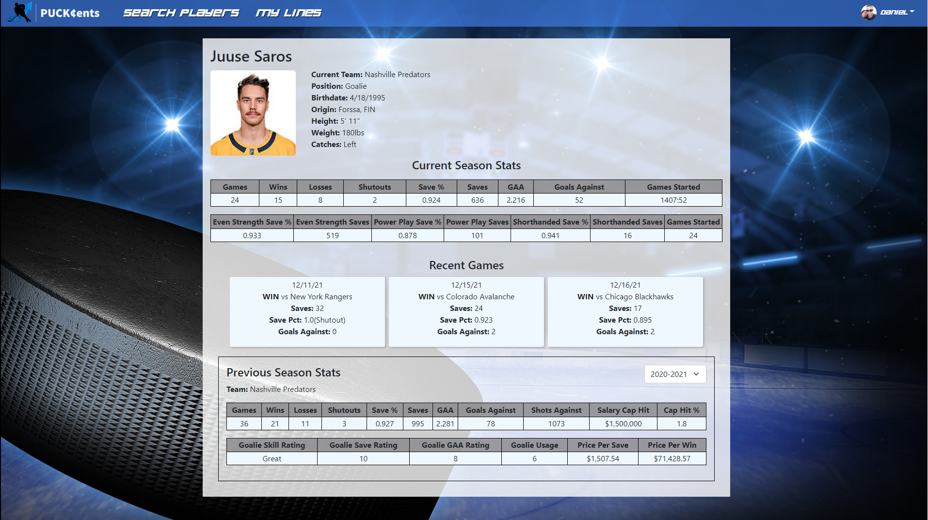 GitHub - dsitarek/PUCKcents