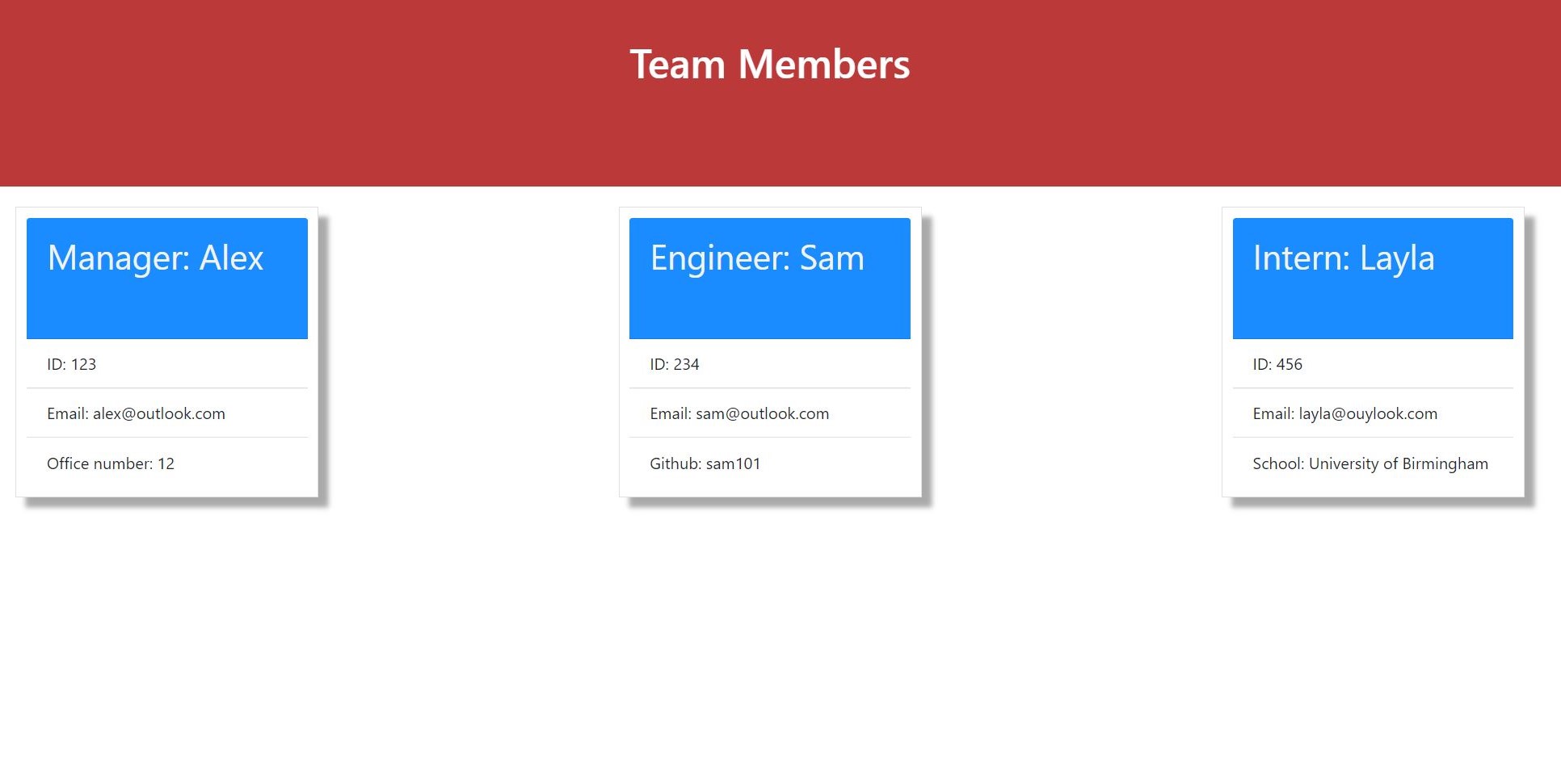 GitHub - nrakeeb/Team-Profile-Generator: Node.js command-line application to create summaries ...