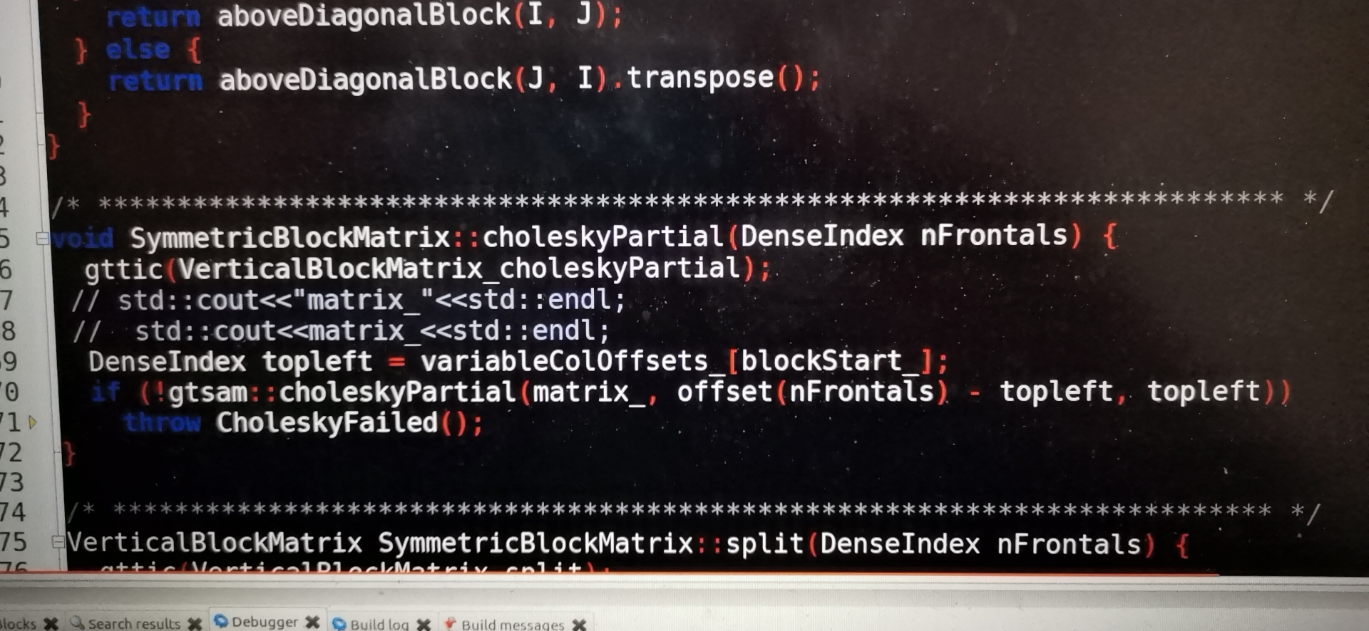 SymmetricBlockMatrix setzero problem. · Issue #238 · borglab/gtsam · GitHub