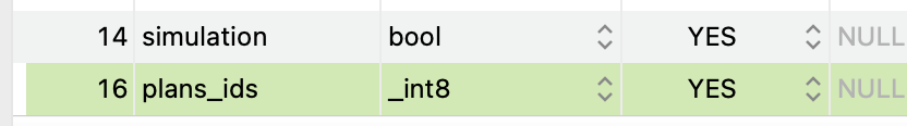 Pasting a column in the structure of a PostgreSQL table and changing the ID throws an error ...