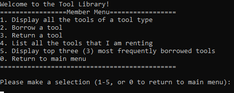GitHub - Grifent/tool-library: A C# assignment focussing on OOP ...