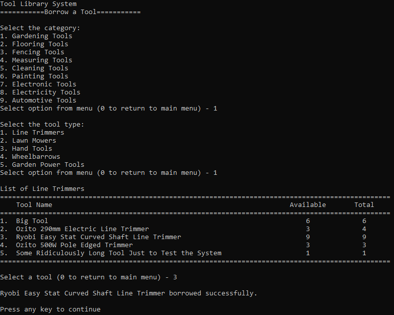 GitHub - Grifent/tool-library: A C# assignment focussing on OOP ...