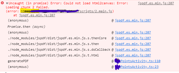 Dompurify Error Could Not Load Dompurify Chunkloaderror Loading Chunk 1 Failed · Issue 