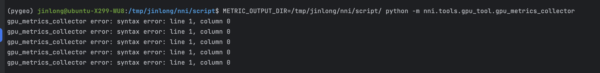 gpu_metrics file does not exist! on windows 10 · Issue #4226 · microsoft/nni · GitHub