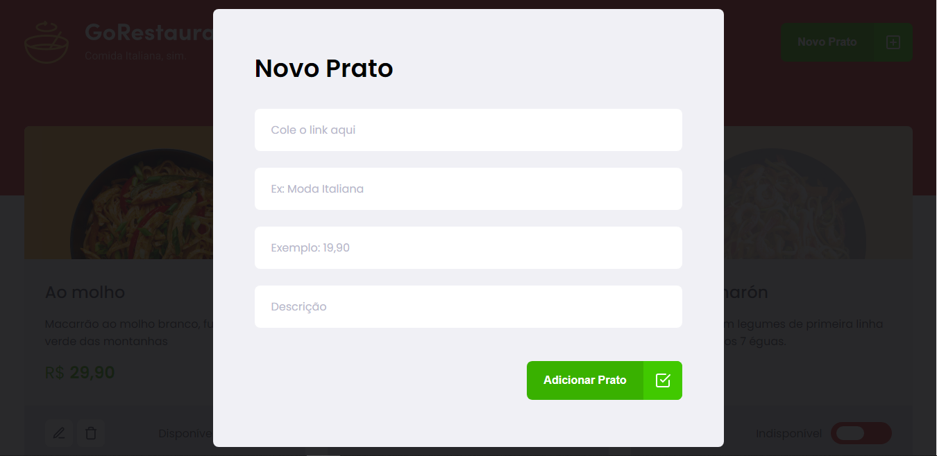 GitHub - Catalendas/Desafio-2: Projeto Restaurante