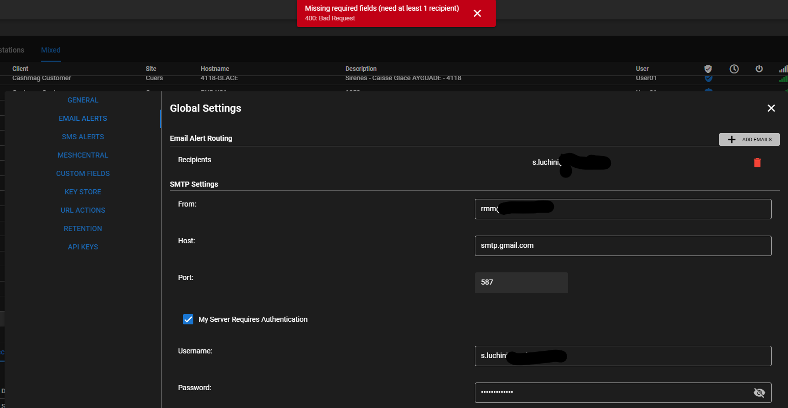 Mandatory fields missing (need at least 1 recipient) when there is ...