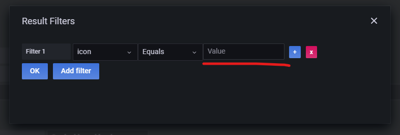 Add Value In Result Filter Is Not Possible Inside An Variable · Issue 7241