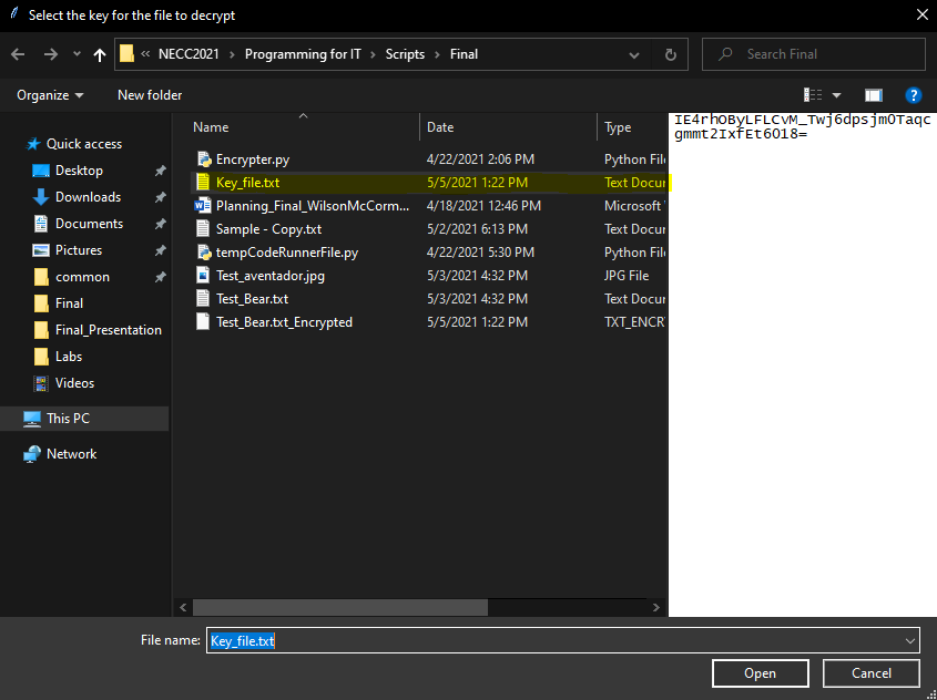 Github Wilsonmccfinal Project Encrypter