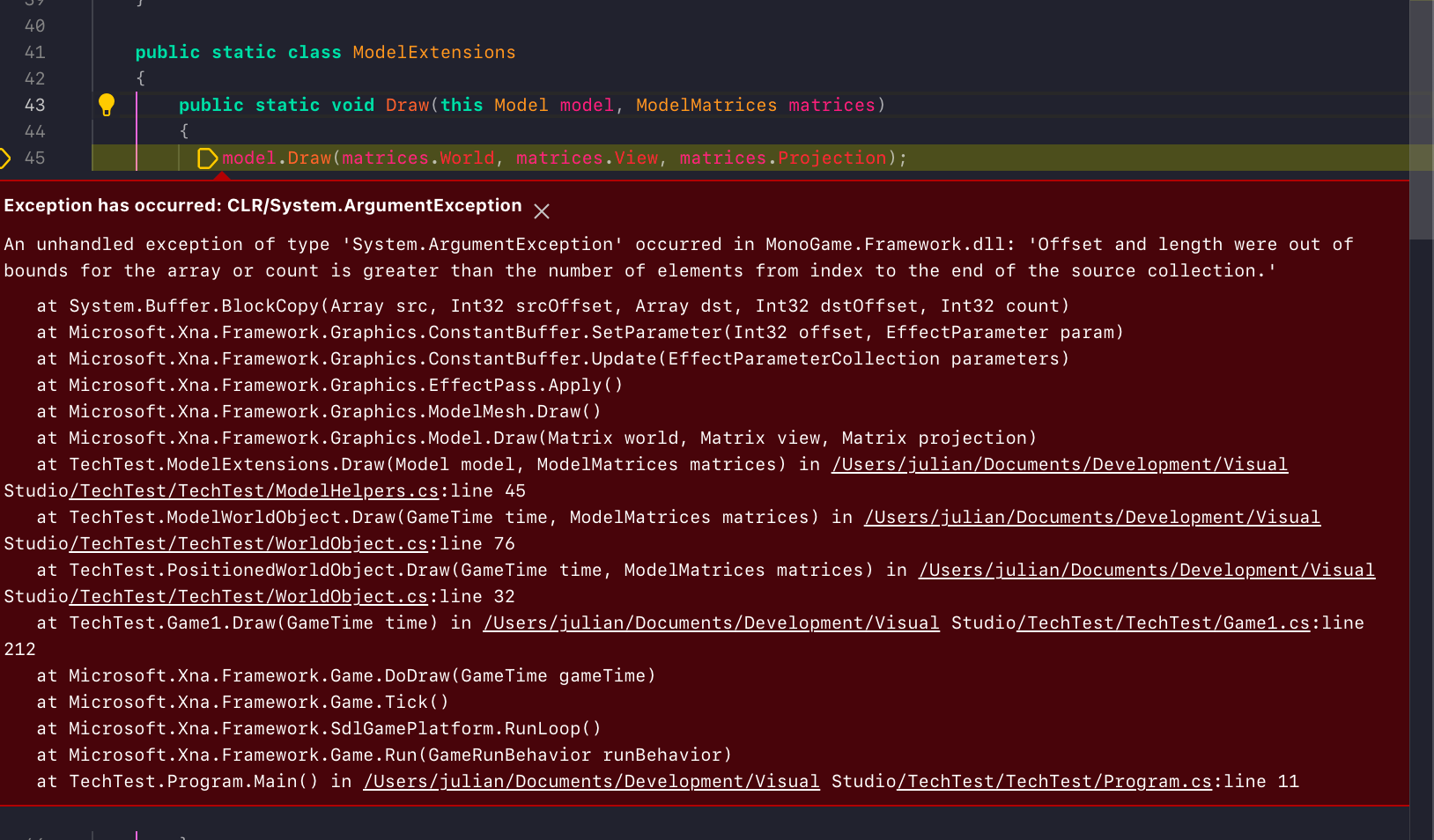 MGFX: Compiler optimizations break float4x4 parameters · Issue #911 · MonoGame/MonoGame · GitHub