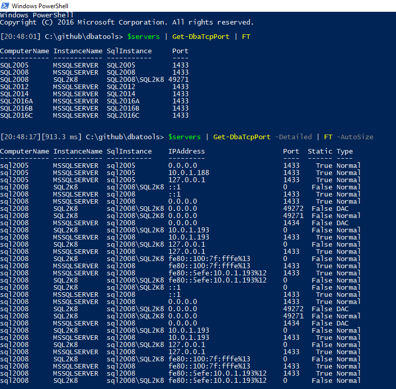 Get-DbaTcpPort Clarify SQL Server / Computer Name · Issue #803 · dataplat/dbatools · GitHub