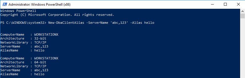 New-DbaClientAlias · Issue #2974 · dataplat/dbatools · GitHub