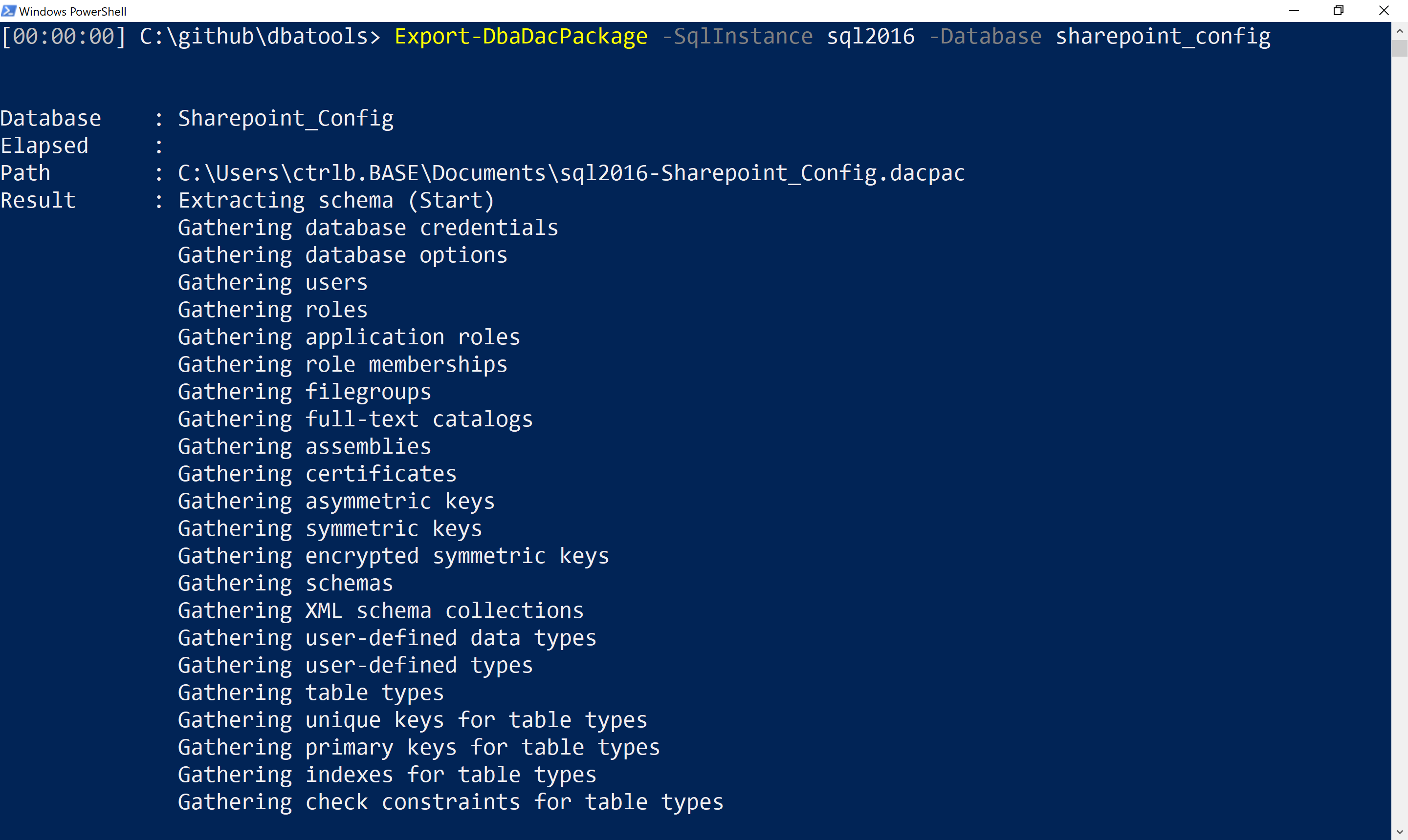 export-dbadacpackage issue · Issue #4646 · dataplat/dbatools · GitHub