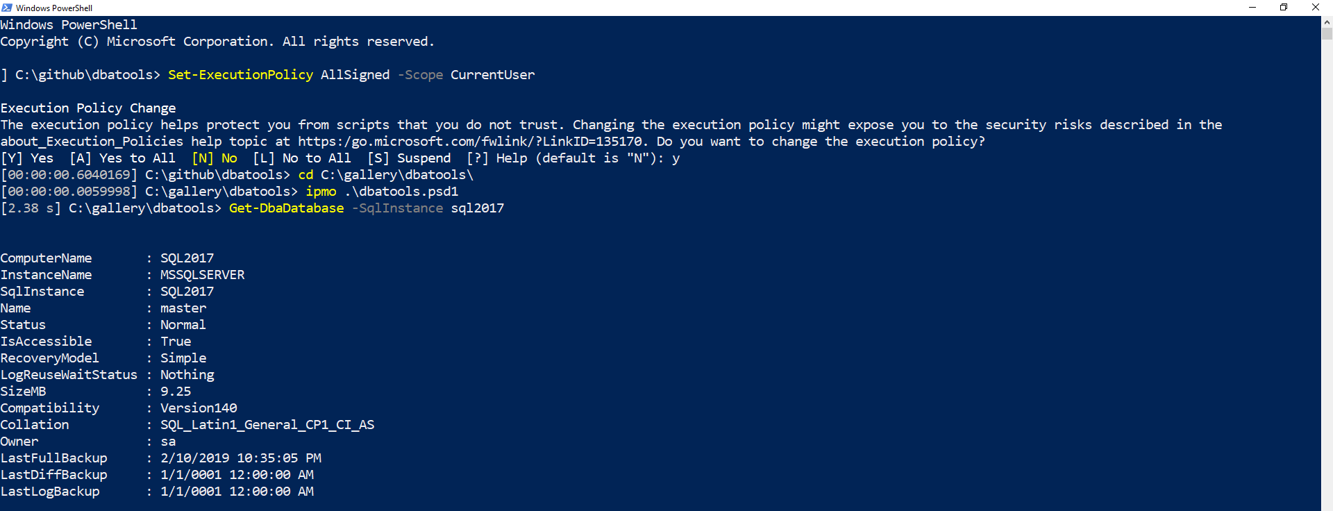 Final Checks · Issue #5766 · dataplat/dbatools · GitHub
