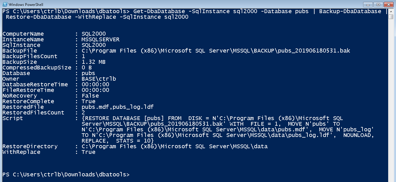 Final Checks · Issue #5766 · dataplat/dbatools · GitHub
