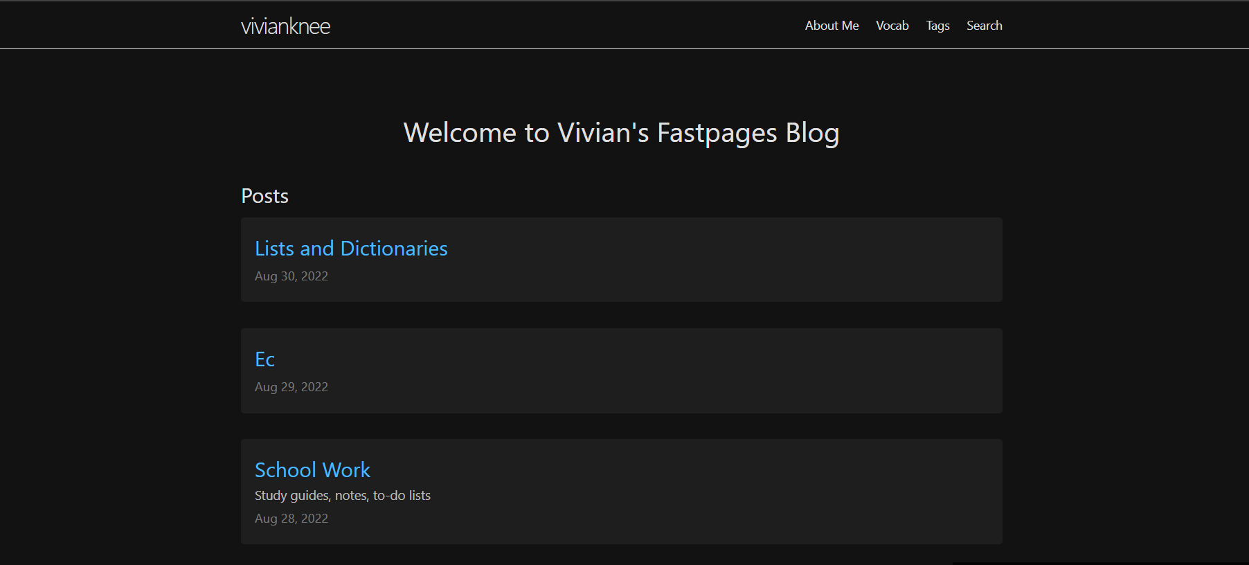 Review Ticket Week 2 · Issue #8 · vivianknee/FastPages · GitHub