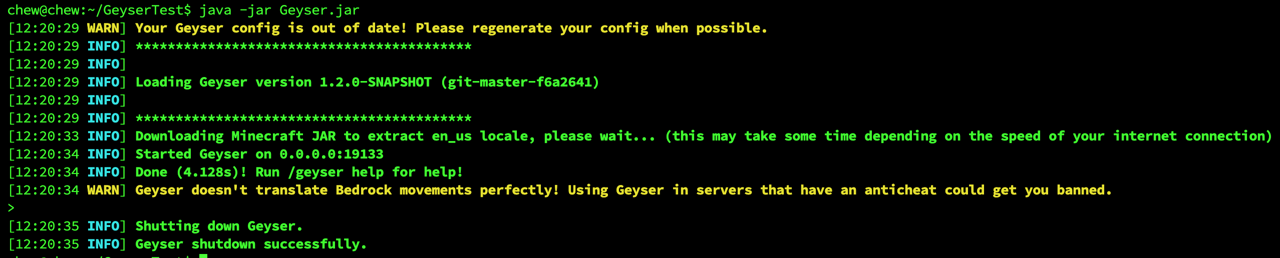 Geyser standalone prints out ANSI codes to the log files · Issue #1606 ...
