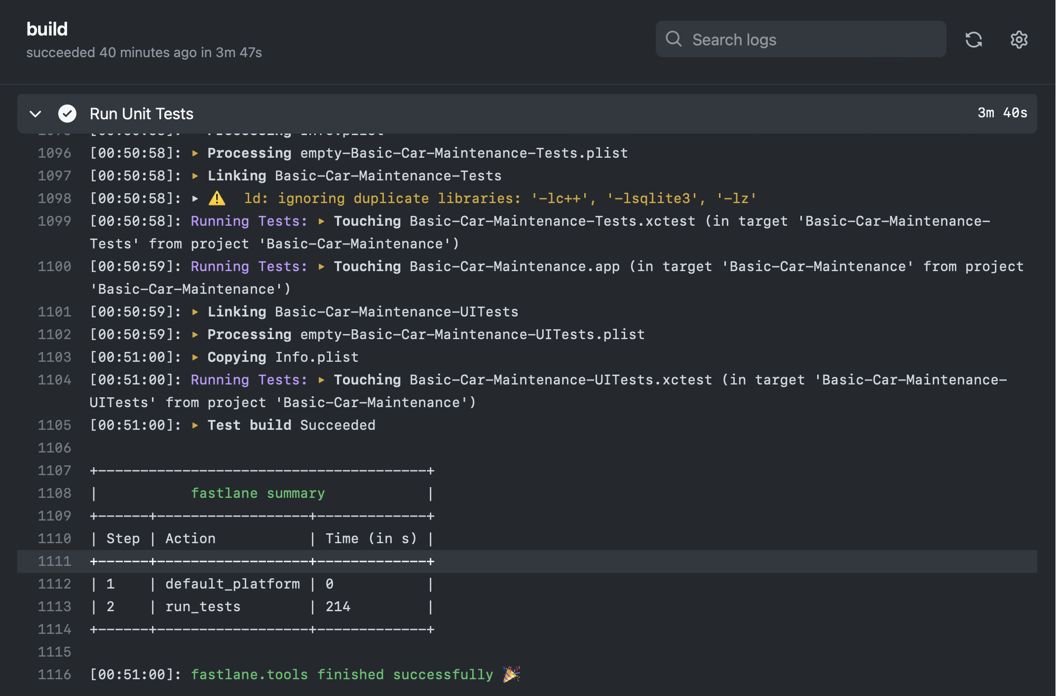 BUG - Fastlane Unit Tests · Issue #173 · mikaelacaron/Basic-Car ...