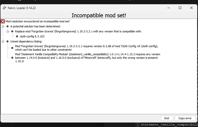 [BUG/ISSUE] Incompatible with Forgotten Graves · Issue #2 · CERBON-MODS/CERBONs-Better-Totem-of ...