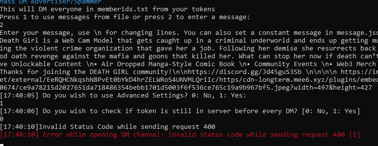 Error while opening dm channel. · Issue #522 · V4NSH4J/discord-mass-DM-GO · GitHub