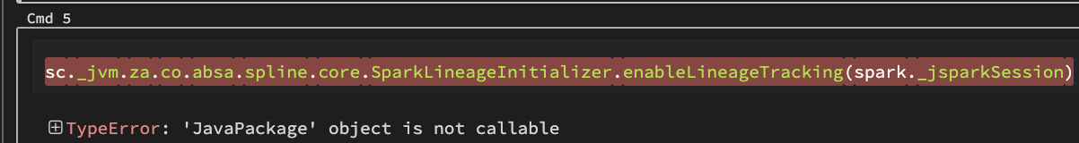 How to call enableLineageTracking from pyspark in databricks? · Issue ...