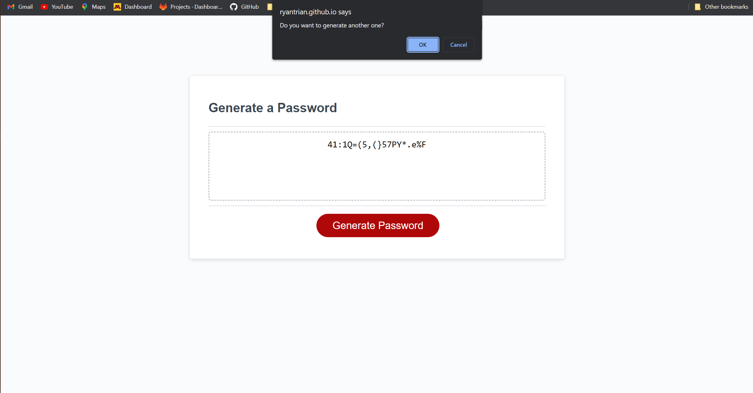 GitHub - mptruong49/passwordGenerator-WK3: BootCamp Week 3 Challenge. Write new JS code so that ...