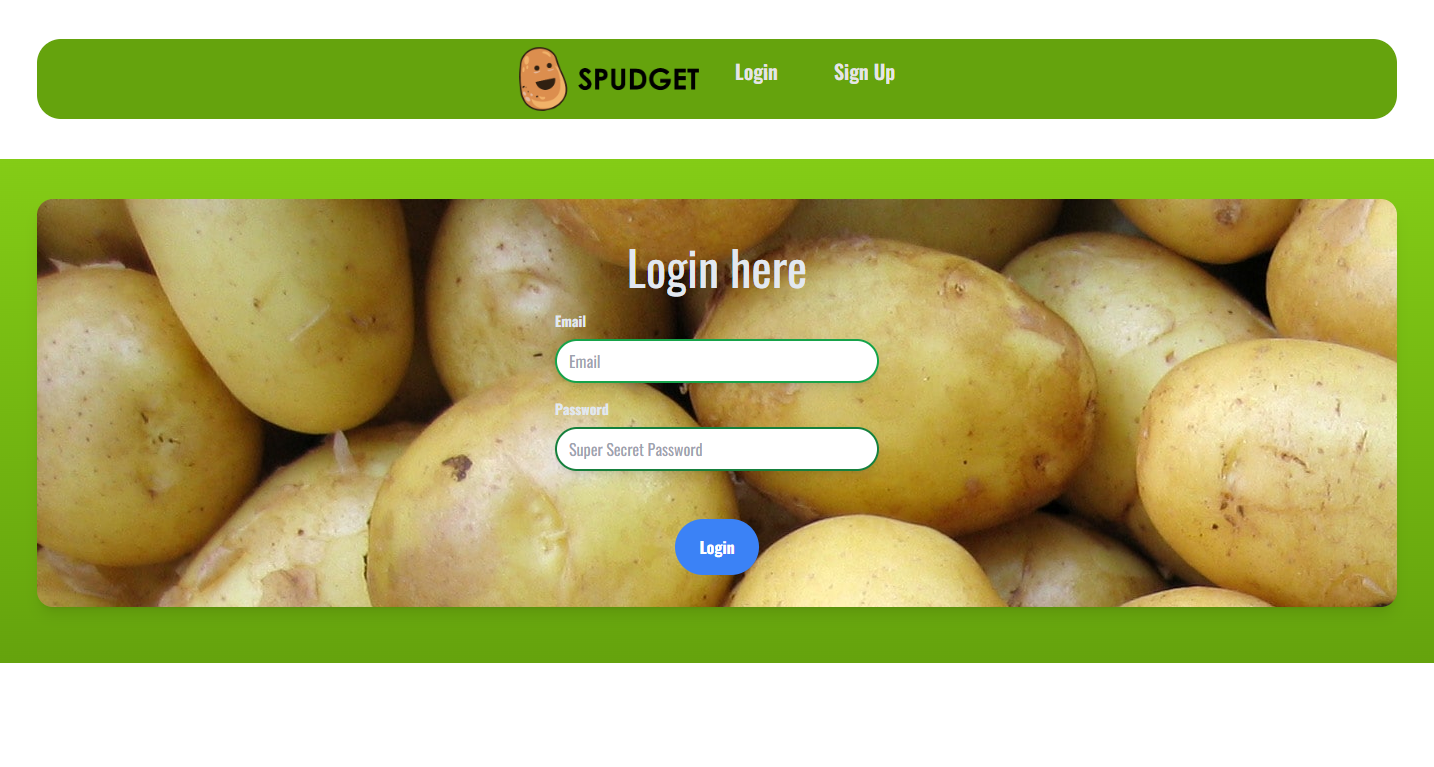 GitHub - WesleyLere/Spudget: For all of your budgeting needs (potatoes not included) PR3 Wesley ...