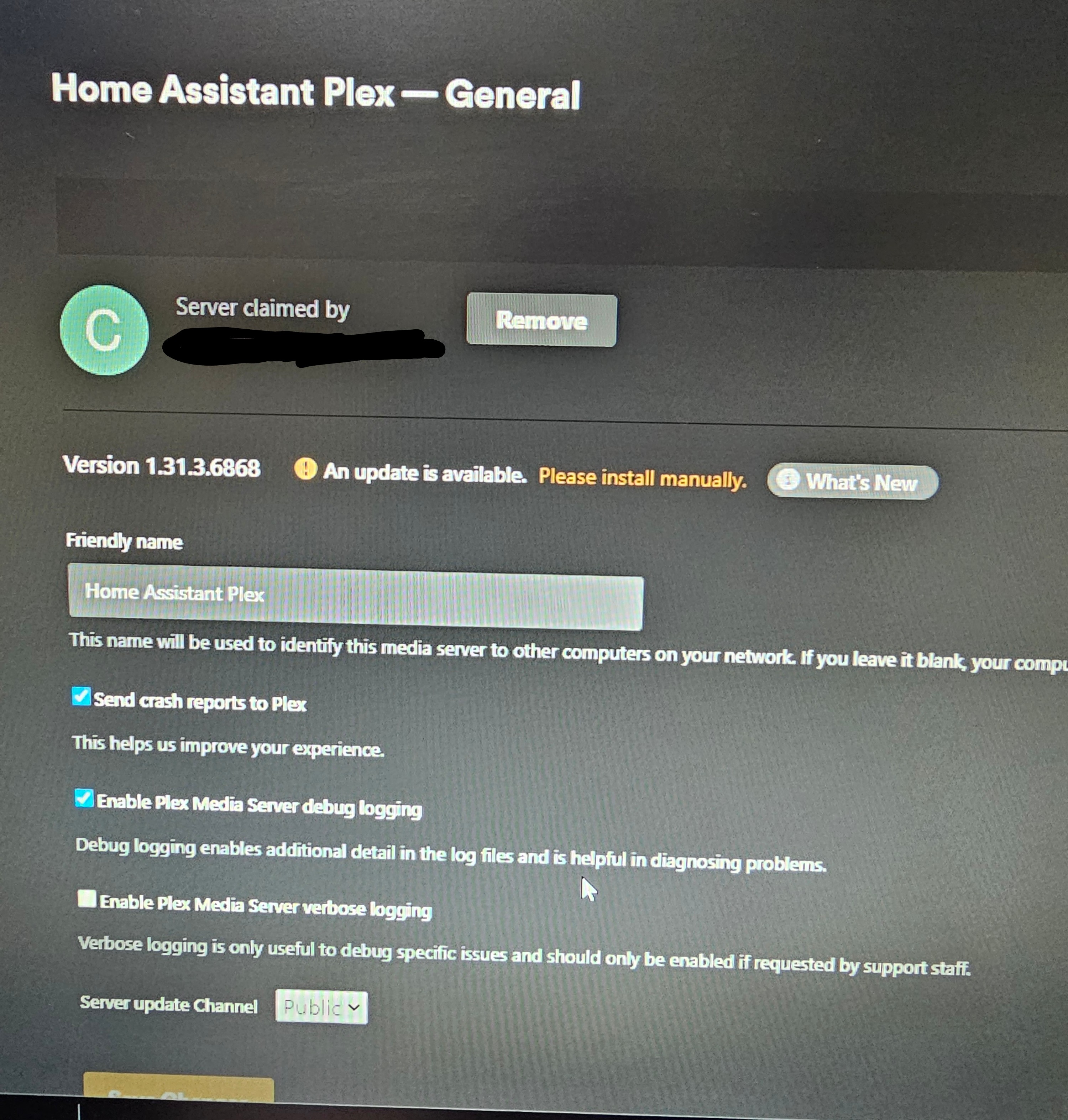 How do I Update web media server? · Issue #198 · hassio-addons/addon-plex · GitHub