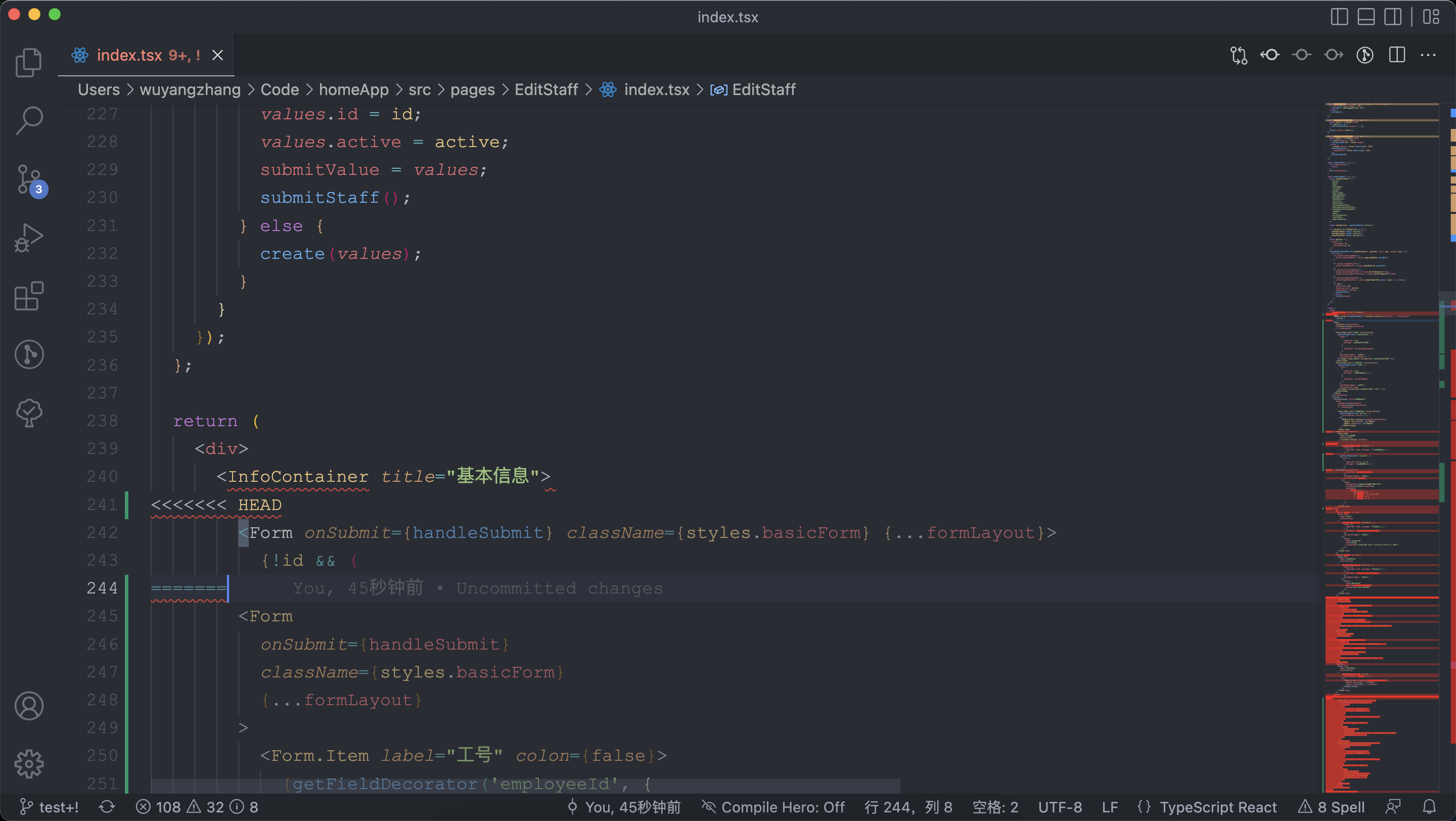 merge conflict · Issue #158432 · microsoft/vscode · GitHub