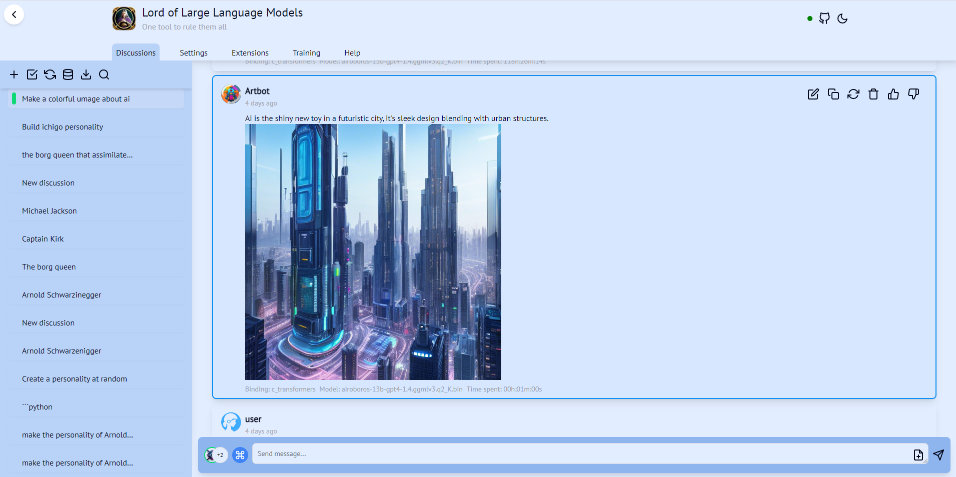 GitHub - ParisNeo/lollms-webui: gpt4all chatbot ui