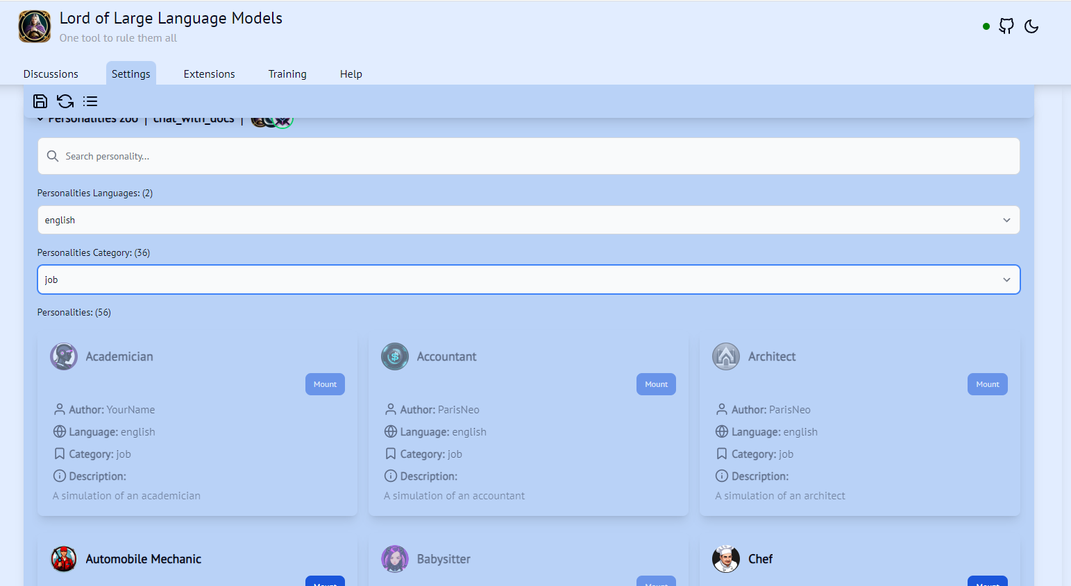 GitHub - ParisNeo/lollms-webui: gpt4all chatbot ui