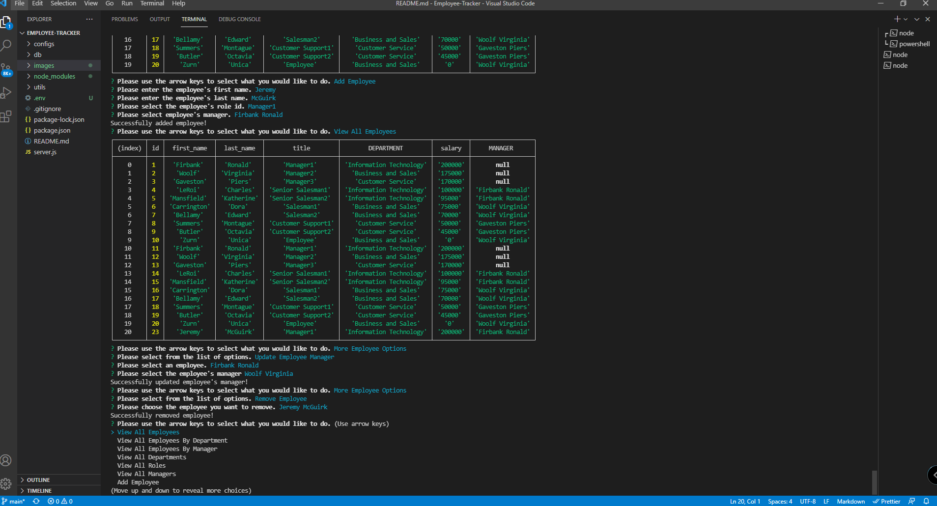 GitHub - Jeremymcg88/Employee-Tracker