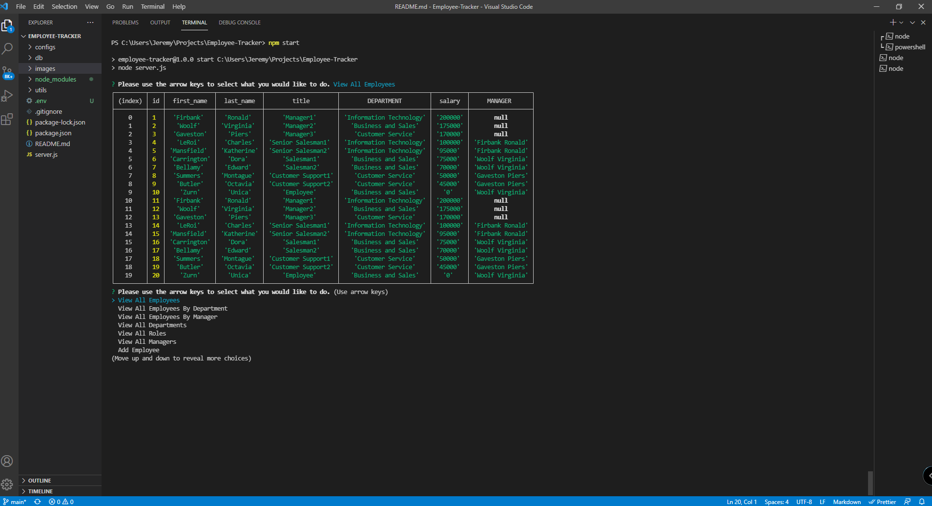 GitHub - Jeremymcg88/Employee-Tracker