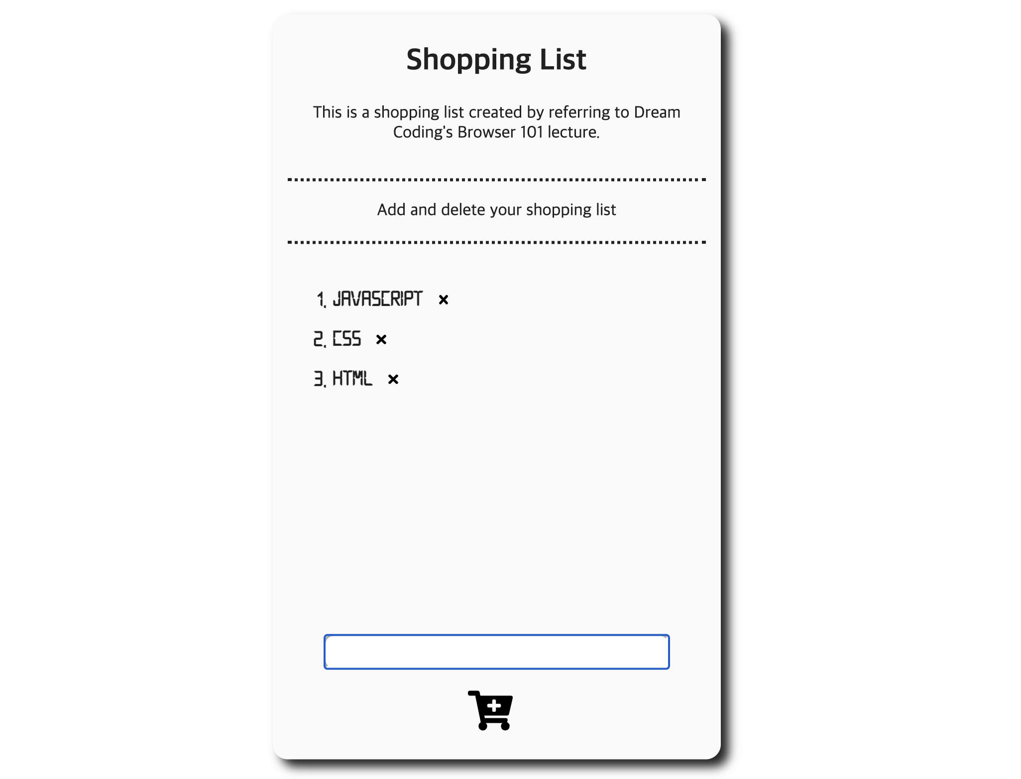 GitHub - ejaman/Browser_101: 쇼핑리스트, 당근 뽑기 게임