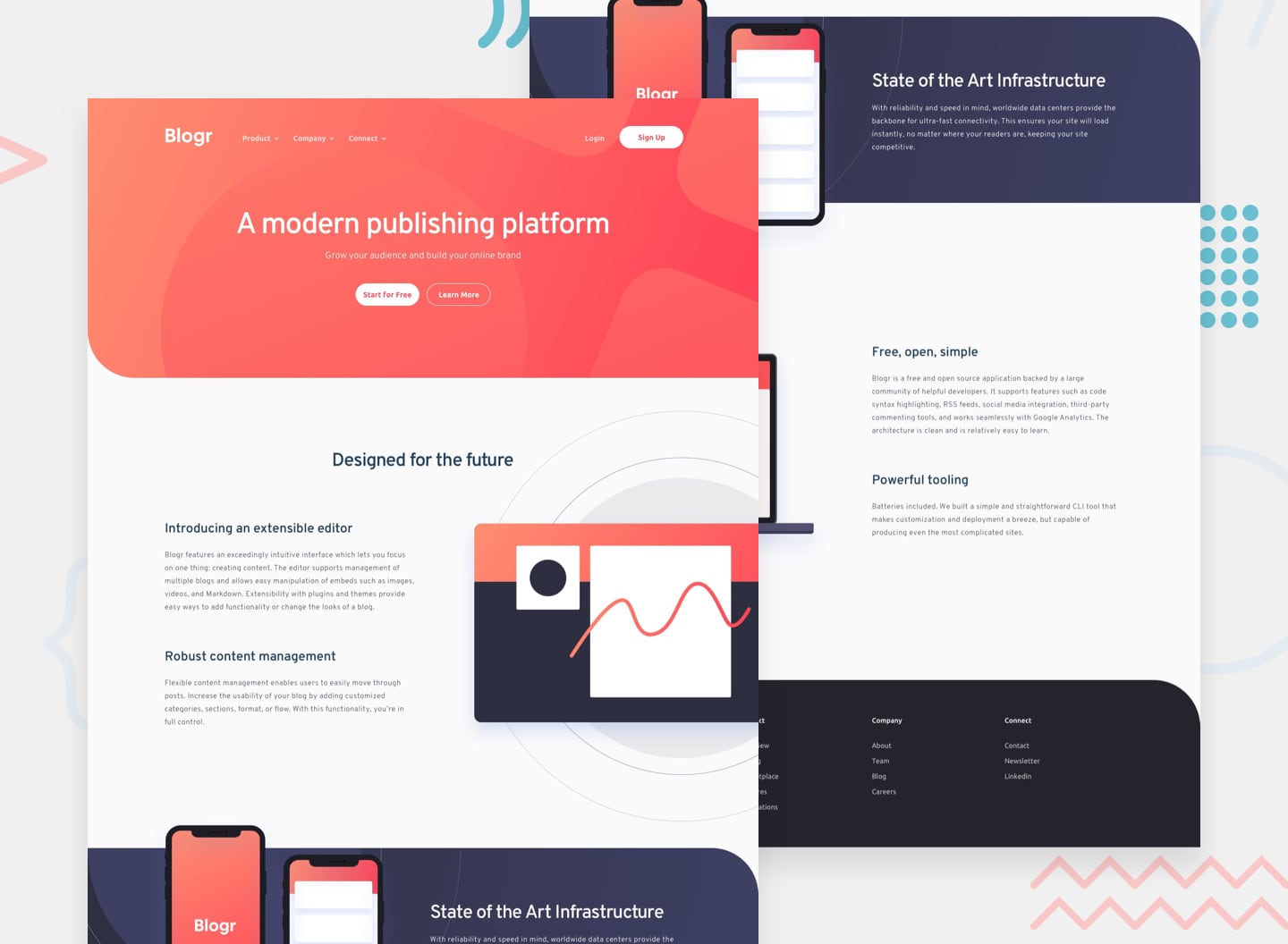 Github Filipkoniuszewski Blogr Landing Page