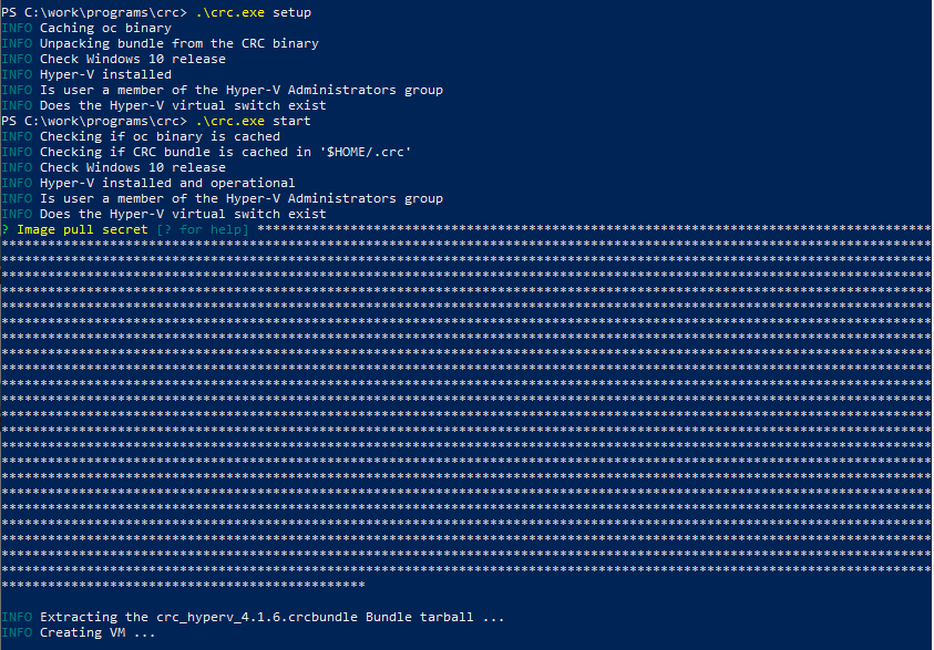 Issues with bundle creation targeting Windows 10 /Hyper-V · Issue #78 · crc-org/snc · GitHub