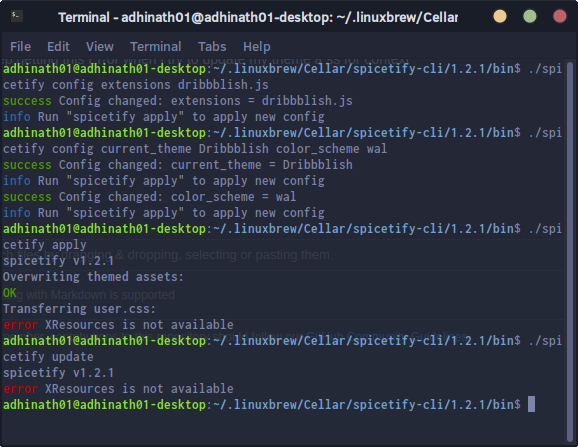 XResources is not Available · Issue #545 · spicetify/cli · GitHub
