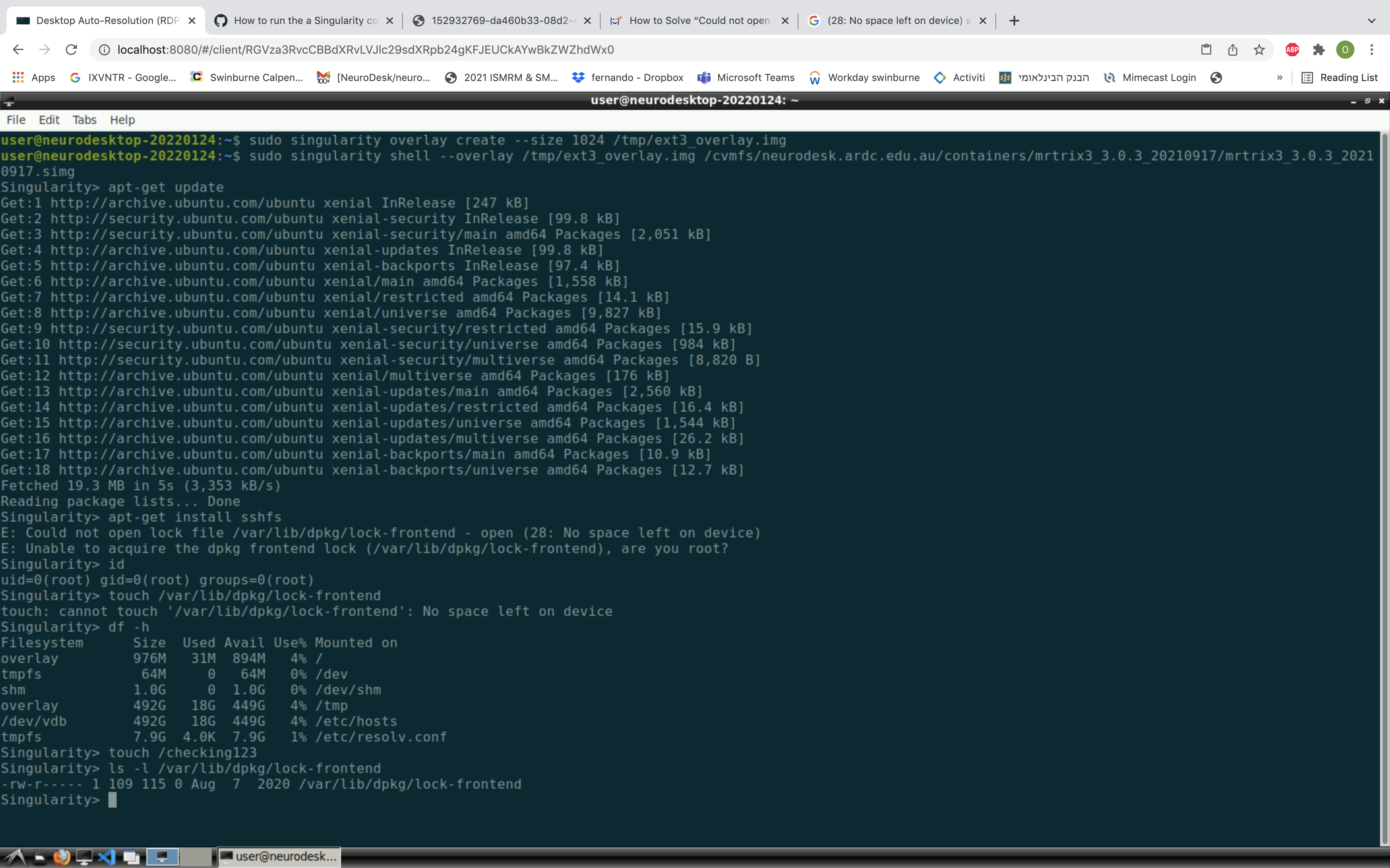 How to run the a Singularity container within Neurodesktop so it will be writable? · Issue #107 ...
