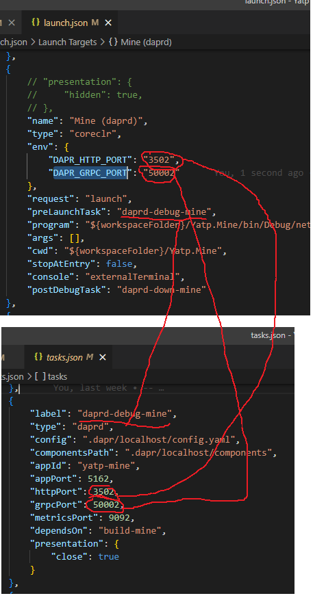 Visual Studio Code debug configuration environment variables need to be set for non default ...